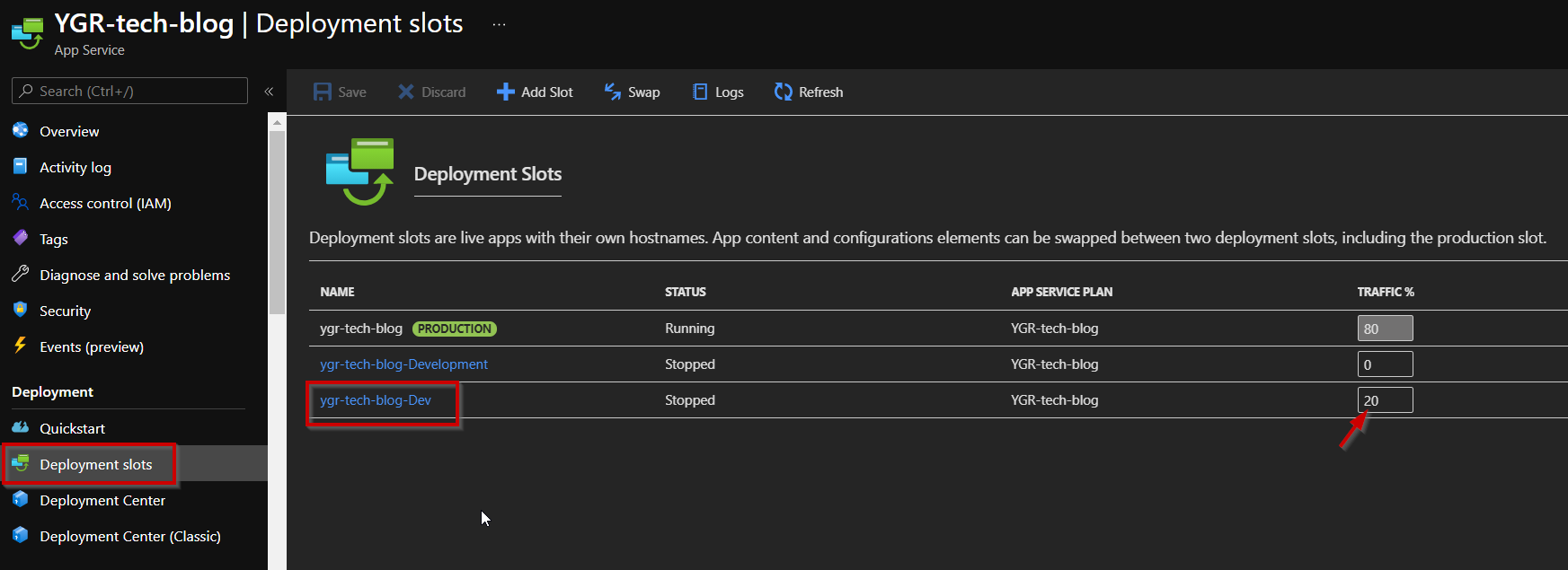 Wiederherstellen der Azure App Service MySQL In-App Datenbank